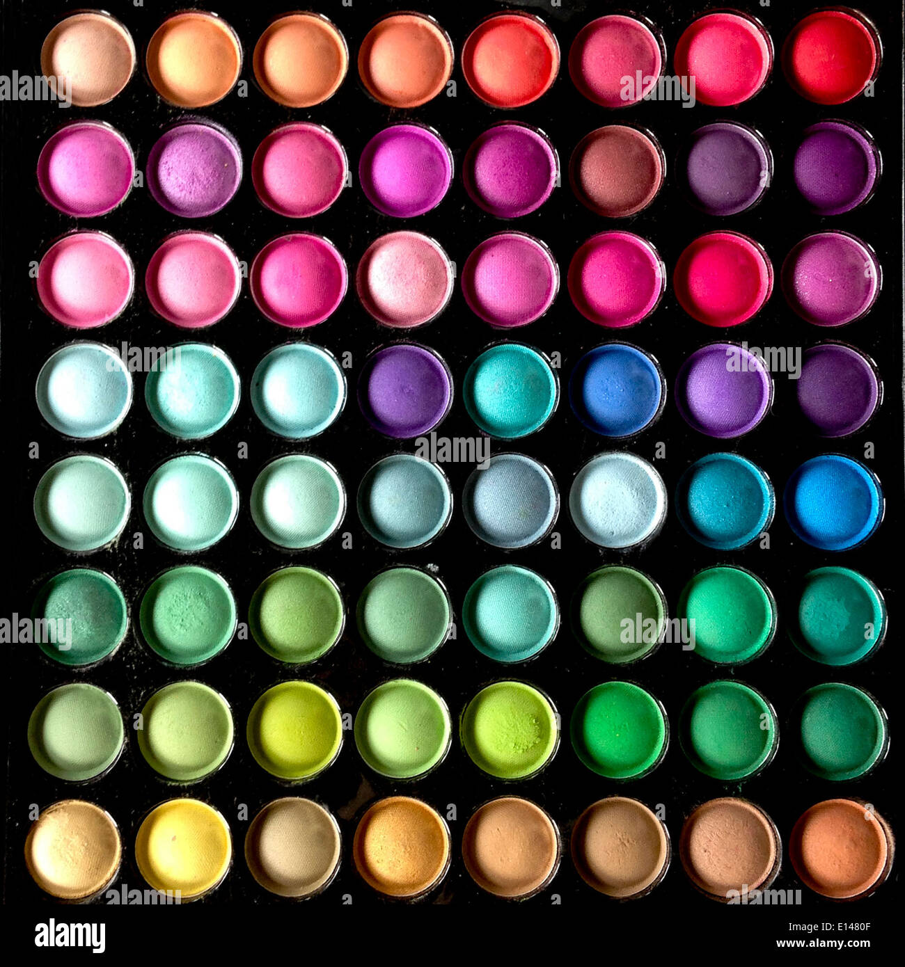 Palette of colorful eyeshadows Stock Photo - Alamy