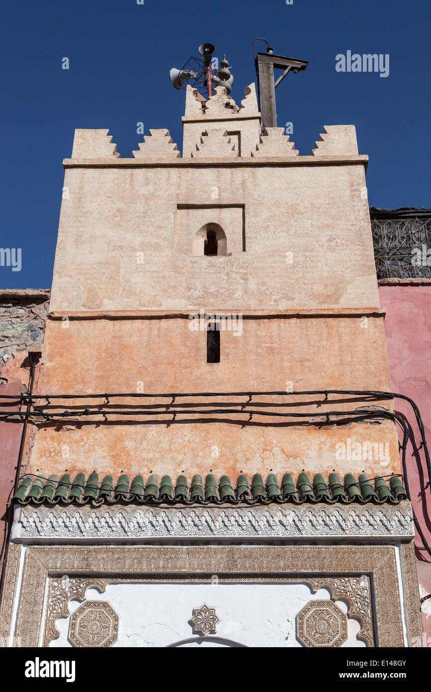 detail of a traditional Arabic house in the Medina of Marrakech ...