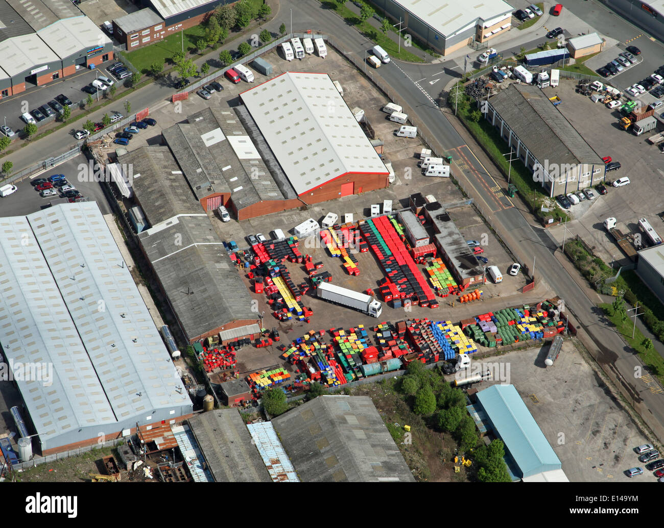Aerial view colourful stock in hi-res stock photography and images - Alamy