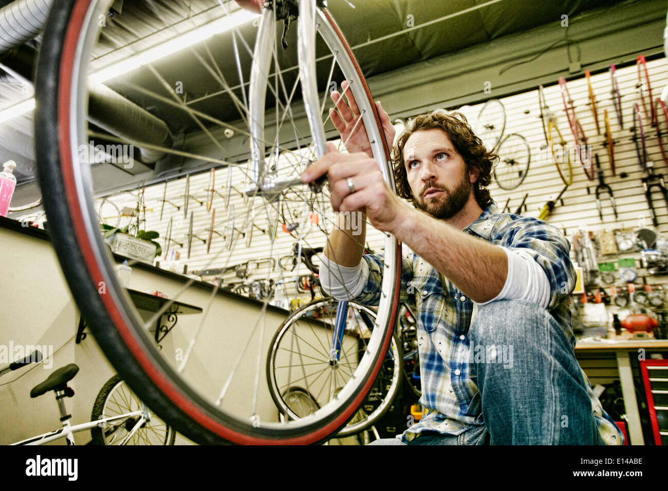 Bicycle repair hi-res stock photography and images - Alamy