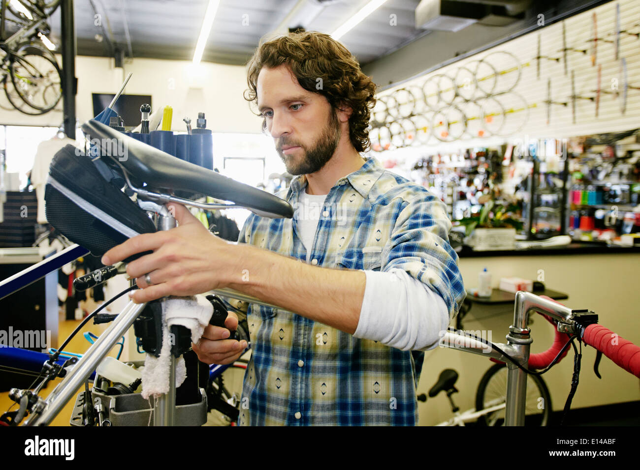 Bicycle repair shop hi-res stock photography and images - Alamy