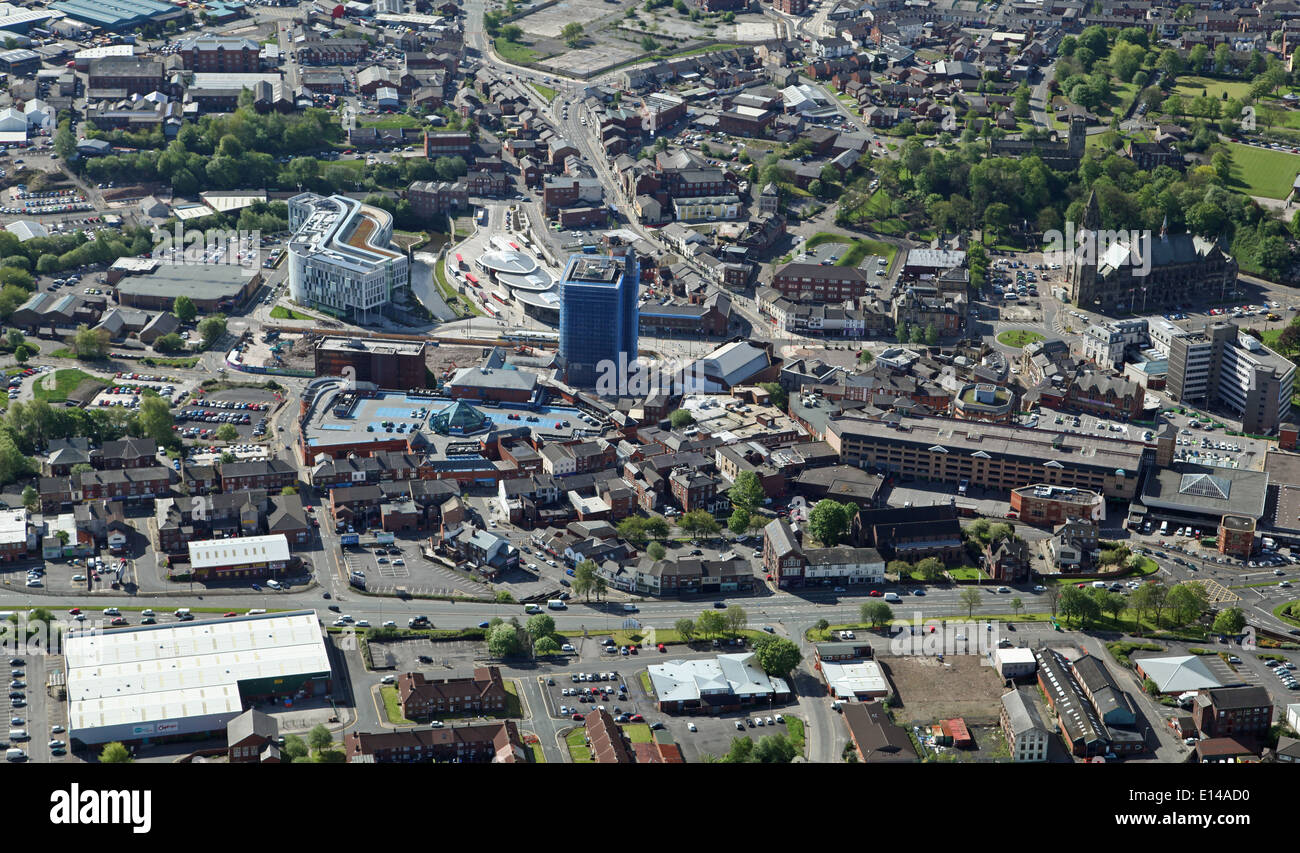 aerial view of Rochdale town centre in Lancashire Stock Photo - Alamy