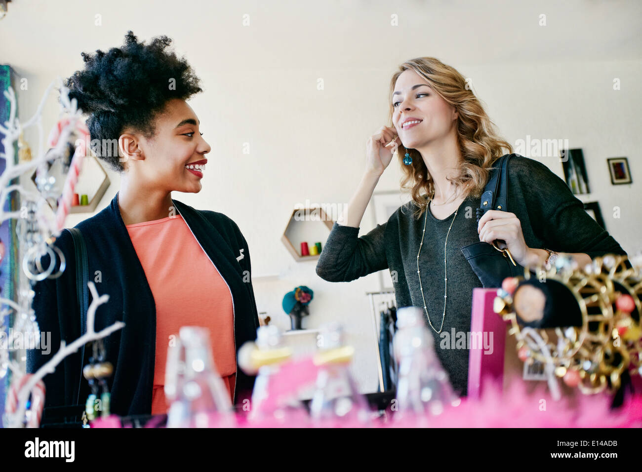 Women shopping together in store Stock Photo - Alamy