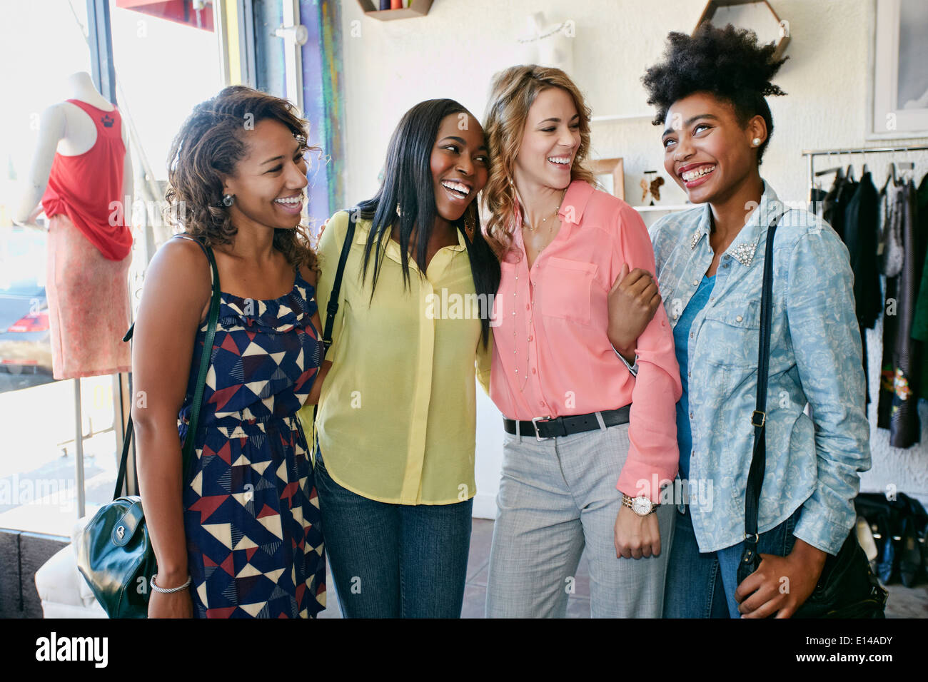 Women shopping together in store Stock Photo - Alamy