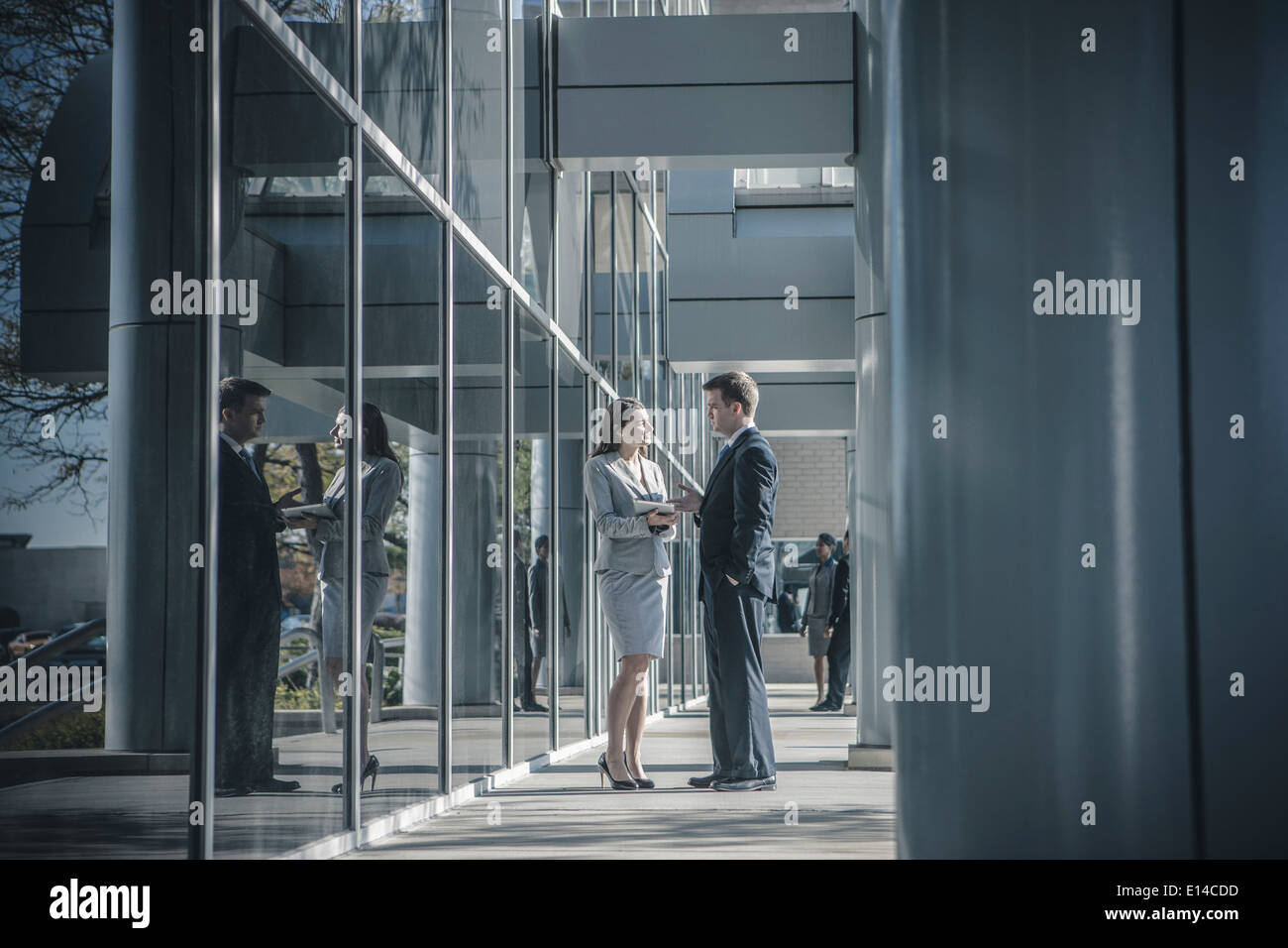 Business people meeting outside digital hi-res stock photography and ...