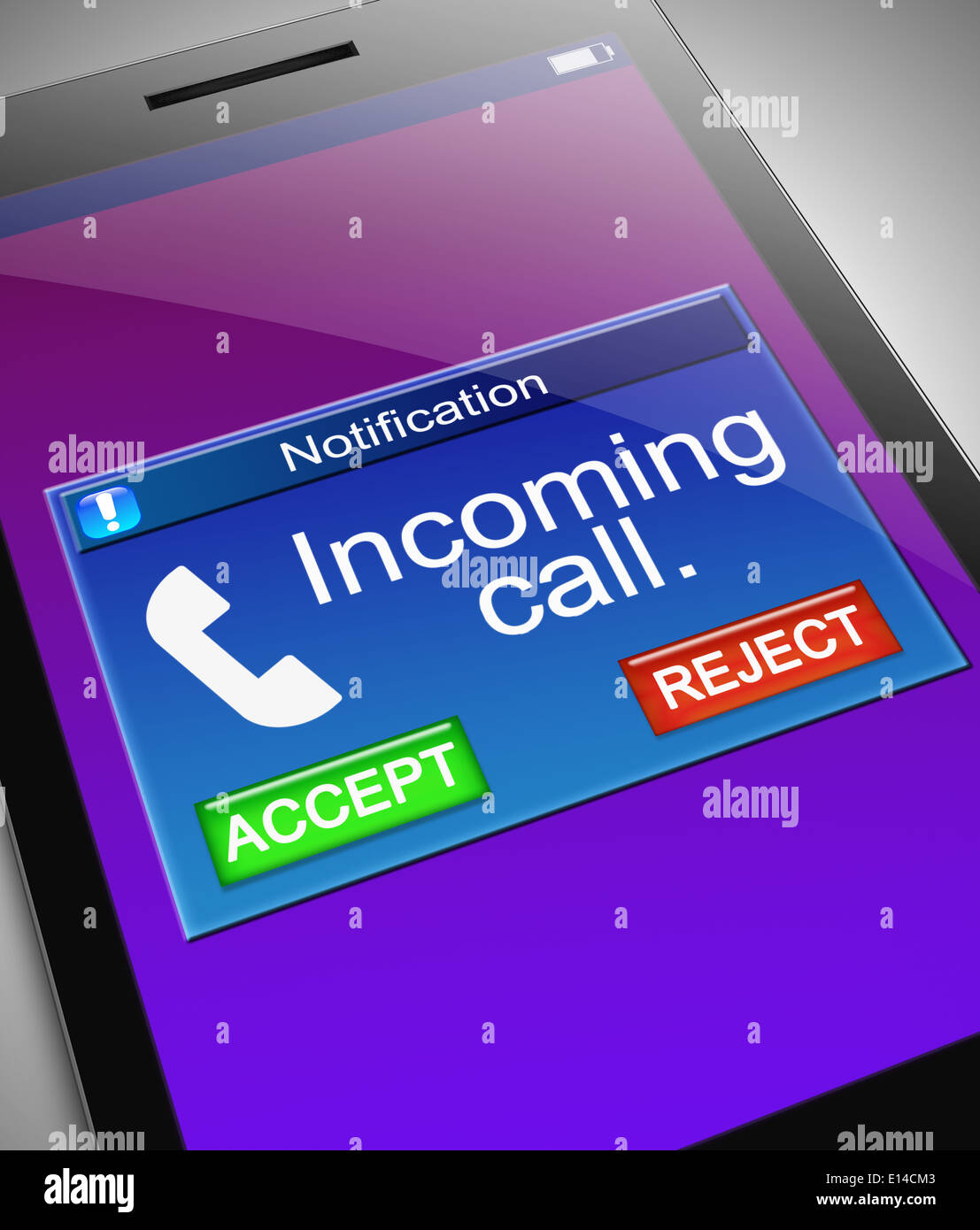 Incoming call concept Stock Photo - Alamy