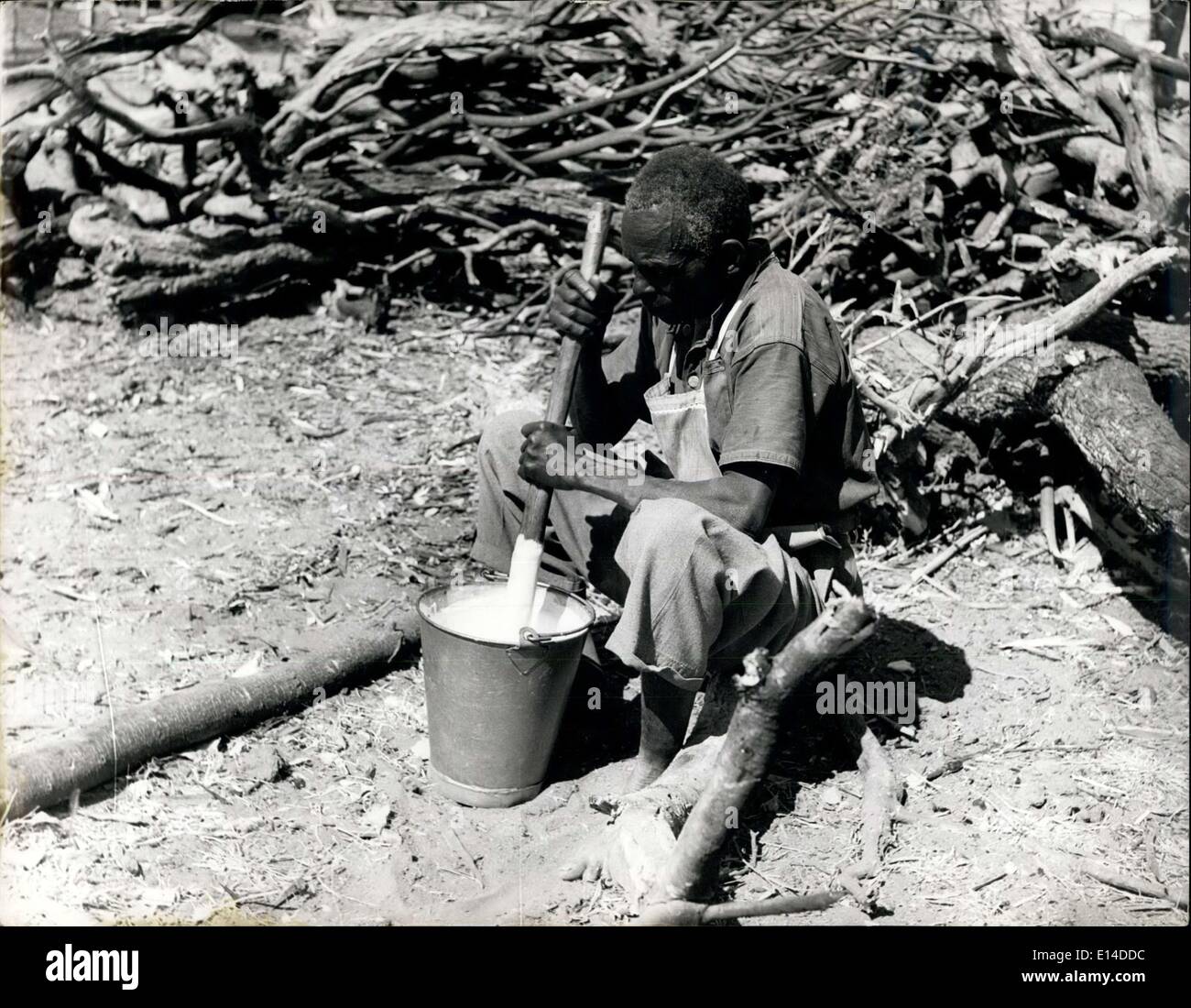 Apr. 17, 2012 - Namibia: South West Africa: Herero, making butter on ...