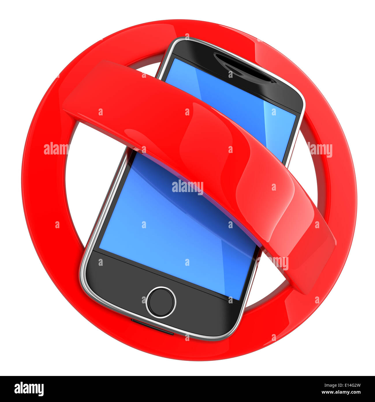 No phone on white background (done in 3d Stock Photo - Alamy