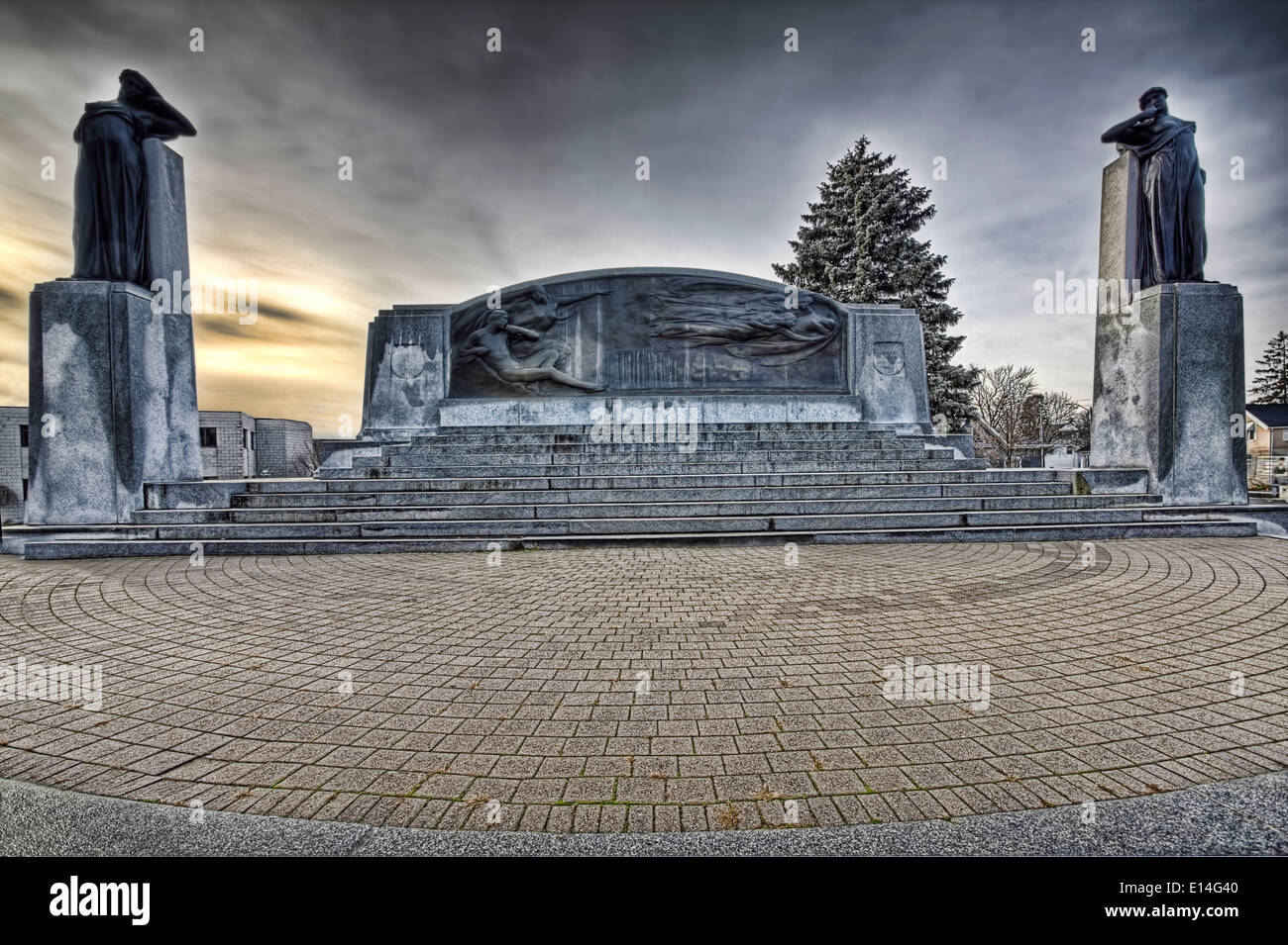 Dramatic view of Alexander Graham Bell Memorial, Brantford, Ontario ...