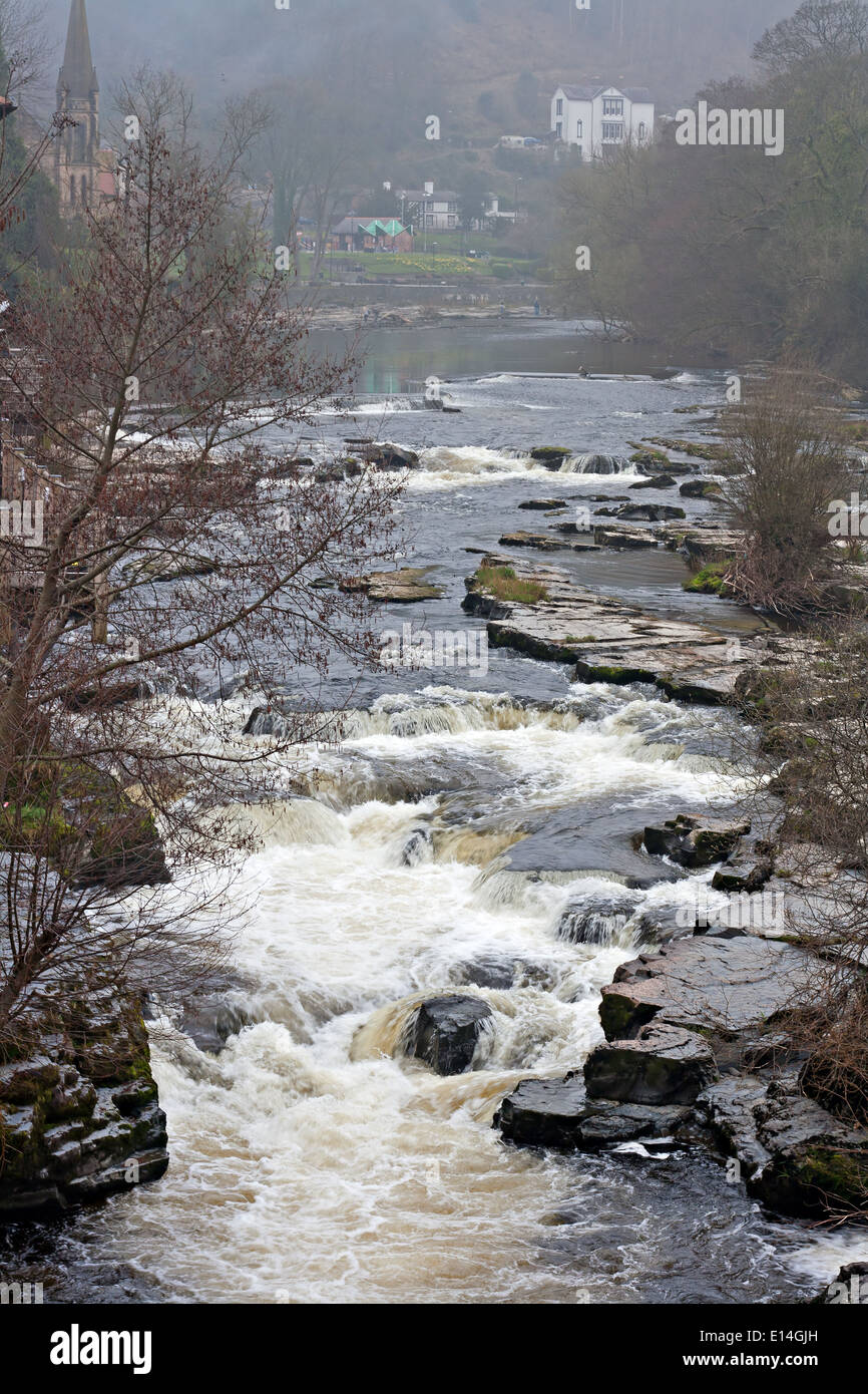 Rapids on the River Dee, Llangollen, North Wales, UK Stock Photo - Alamy