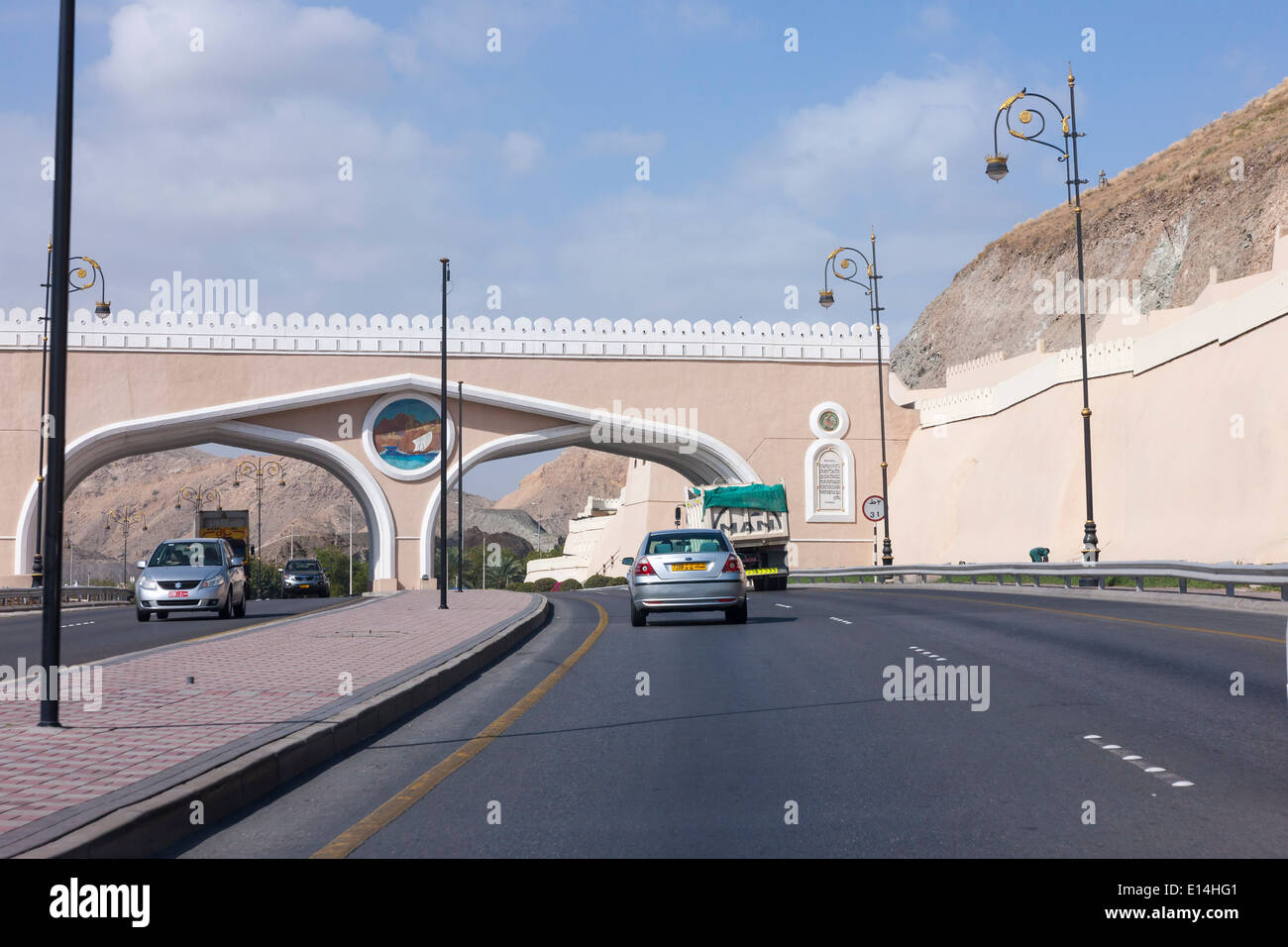 Main road leading to Muscat Oman Stock Photo - Alamy