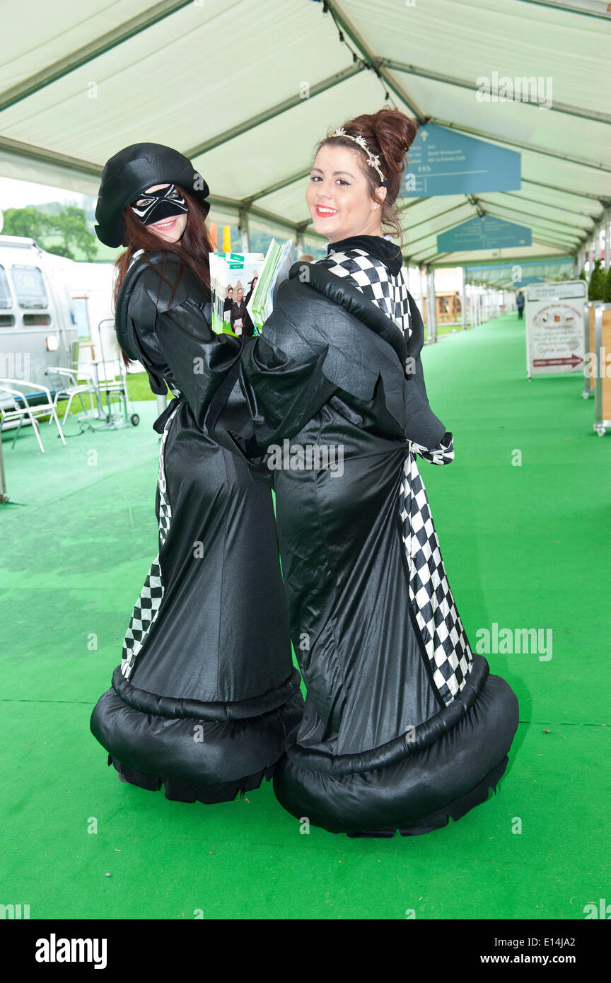 Hay-on-Wye, Powys, UK. 22nd May 2014. Jade Davies 17 (L)) and Georgia ...