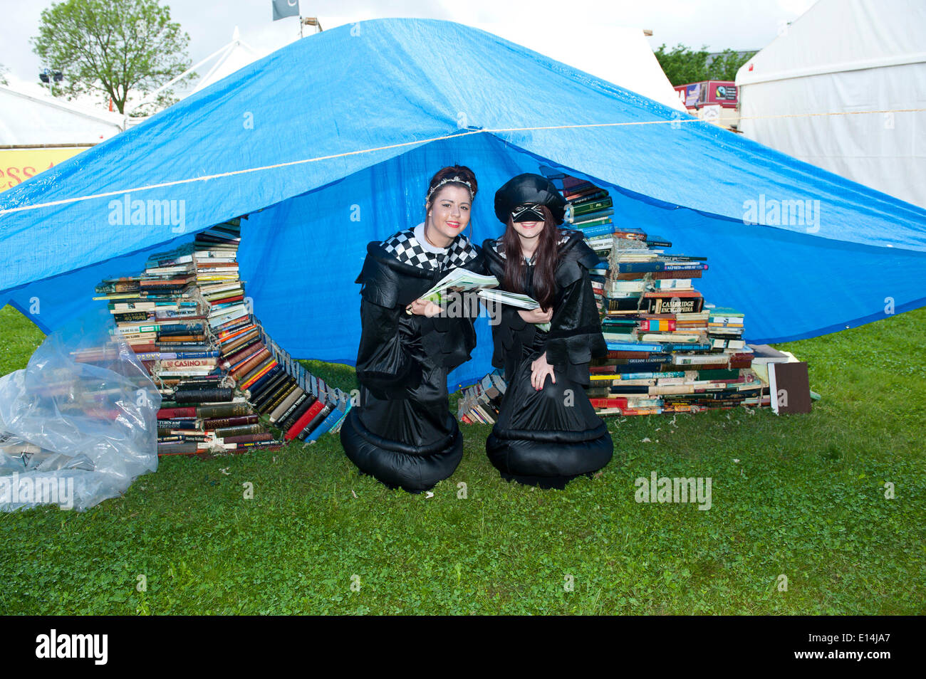 Hay-on-Wye, Powys, UK. 22nd May 2014. Jade Davies 17 (L)) and Georgia ...