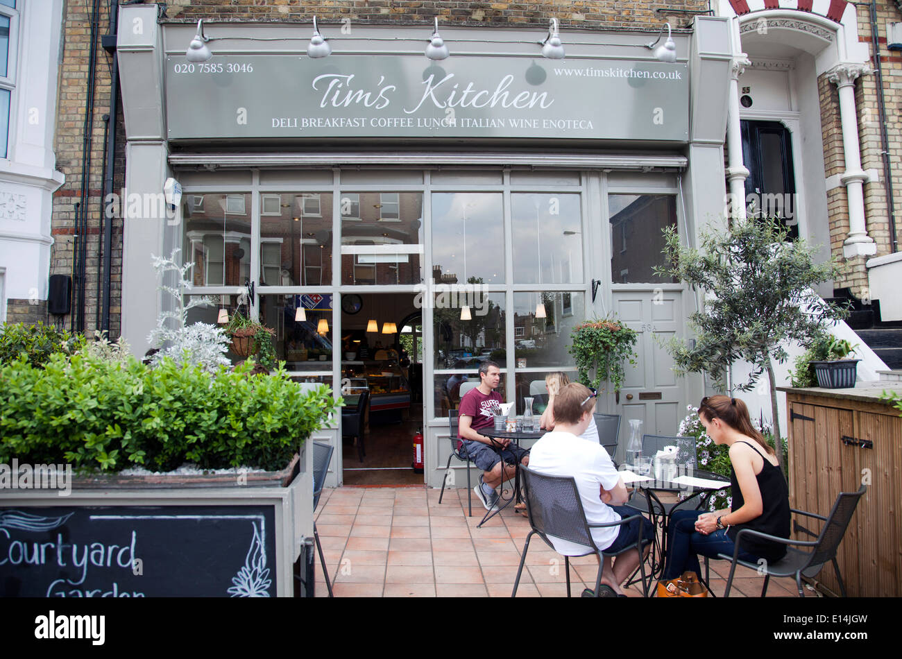 Tim's Kitchen Cafe and Restaurant on Battersea Rise in London UK Stock ...