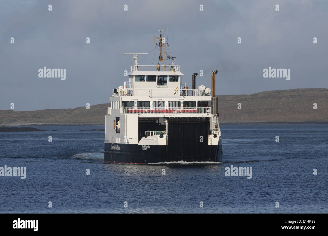 Calmac ferry MV Loch Portain arriving Leverburgh Isle of Harris ...