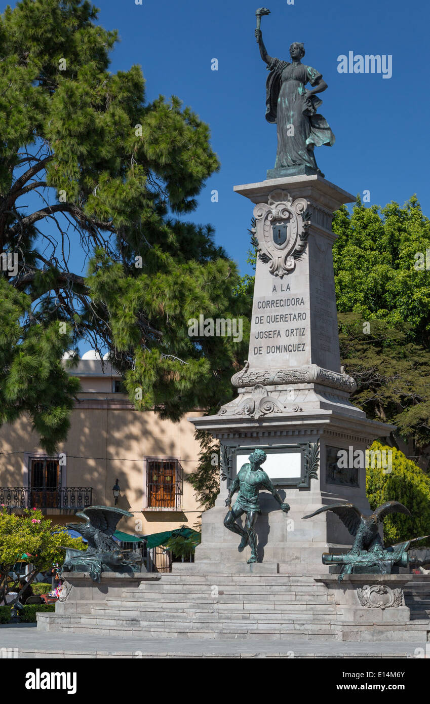 A bronze statue, in Queretaro Mexico, honoring Dona Josefa Ortiz de ...