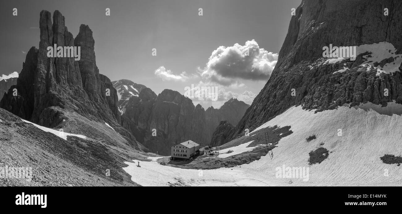 Vajolet towers Black and White Stock Photos & Images - Alamy