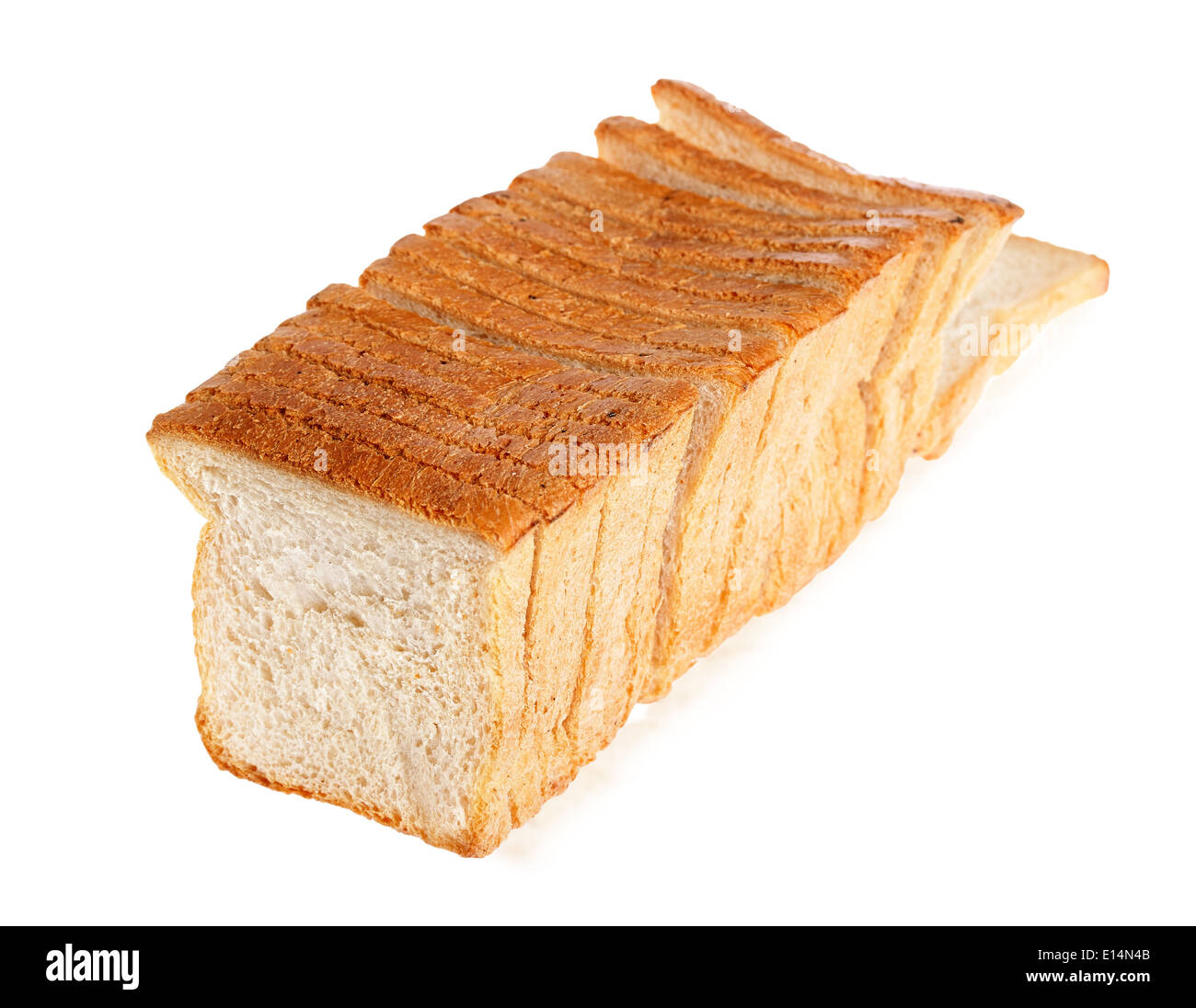 white bread on a white background, isolated Stock Photo - Alamy