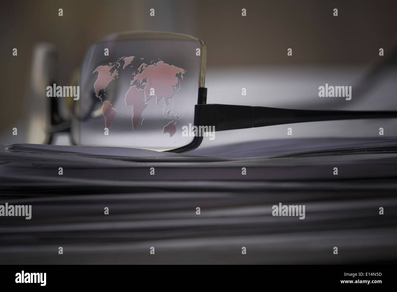 Digital composite world map hi-res stock photography and images - Alamy