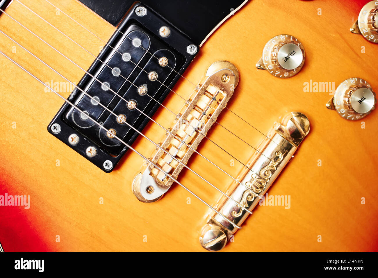 Beautiful Electric Guitar Standing Up Inside, close-up Stock Photo - Alamy