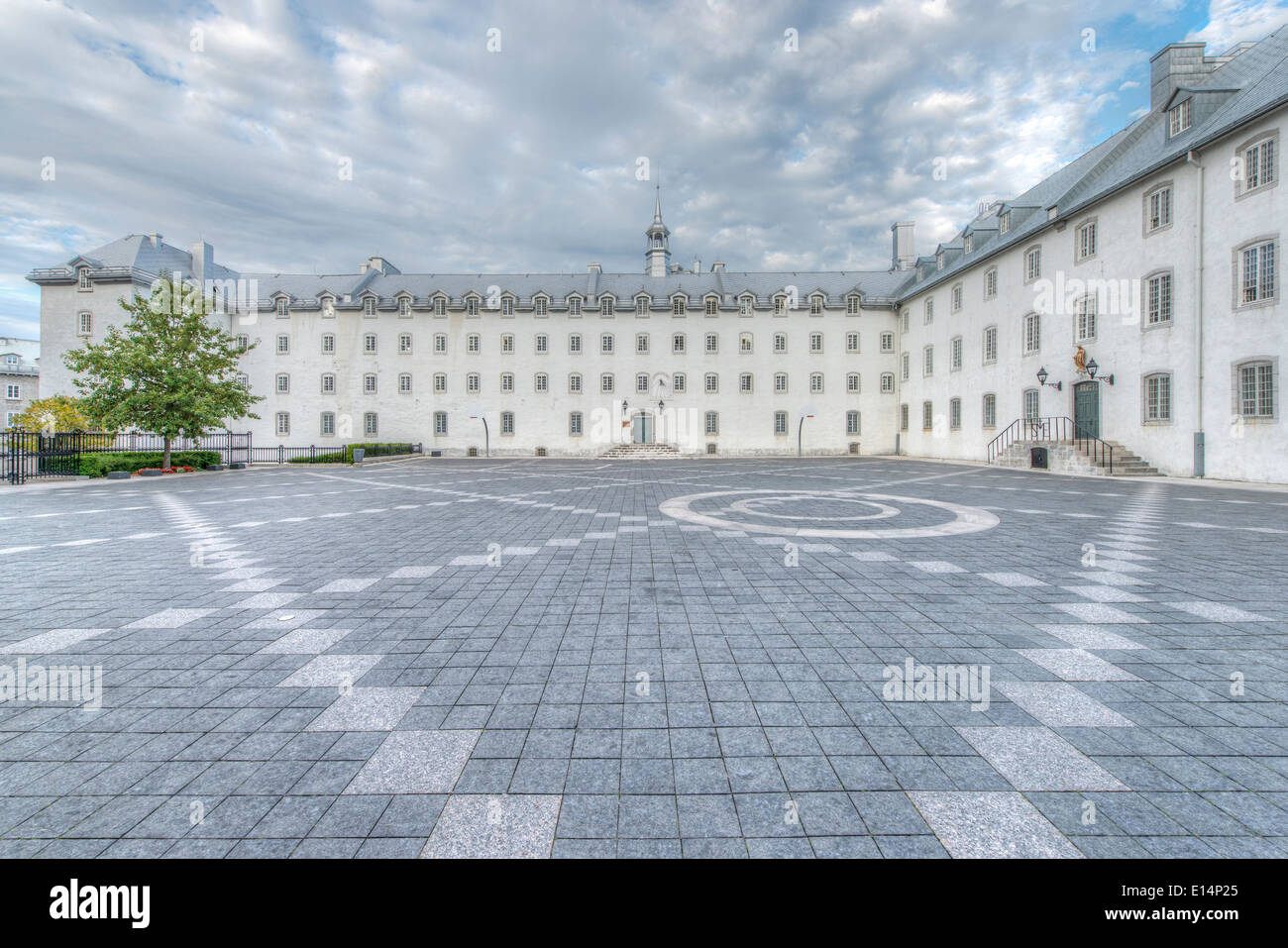 Buildings around town square, Quebec City, Quebec, Canada Stock Photo ...