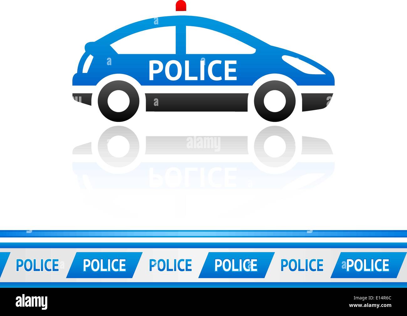 Police car, police tape Stock Vector Image & Art - Alamy