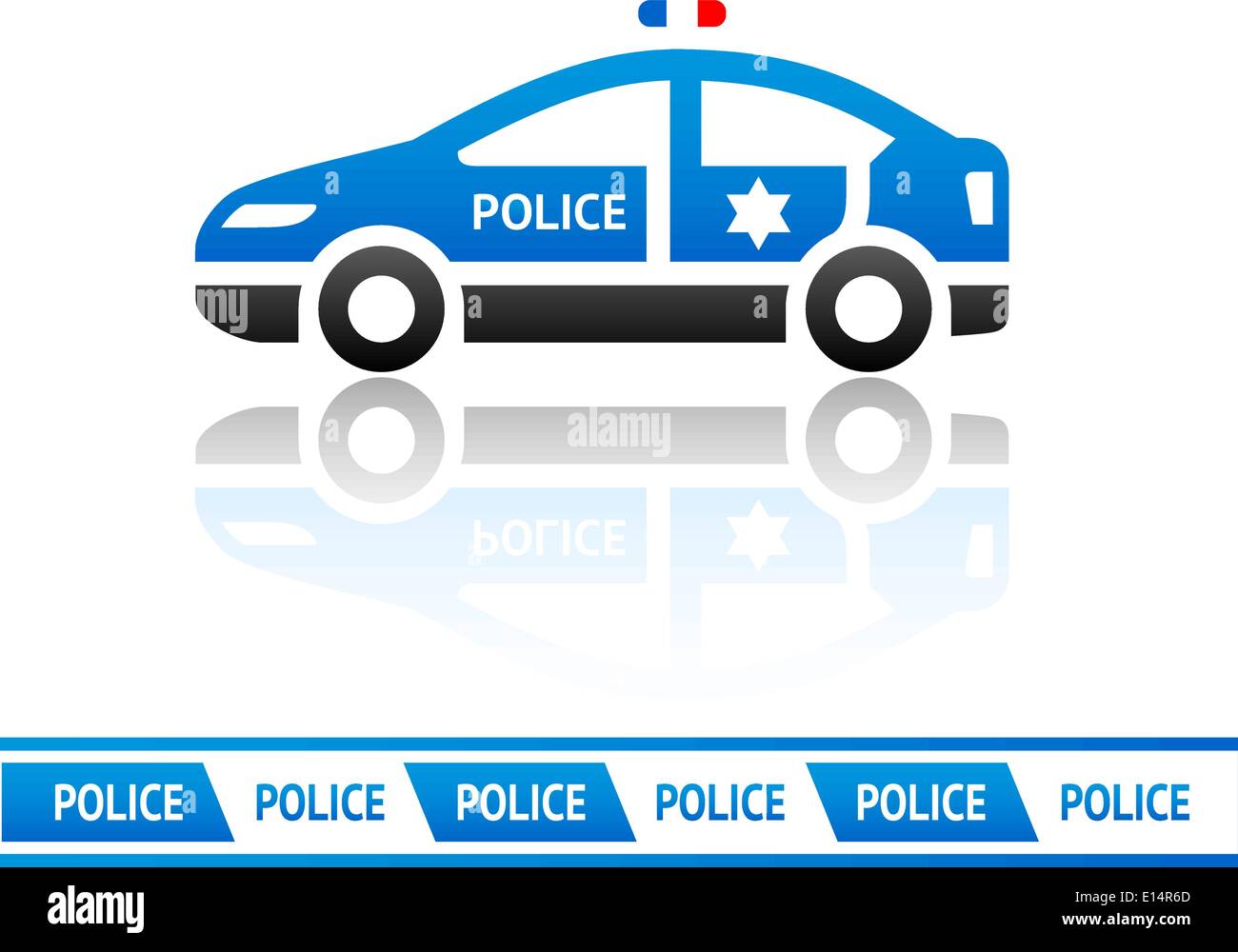 Blue police car - vector design element Stock Vector Image & Art - Alamy