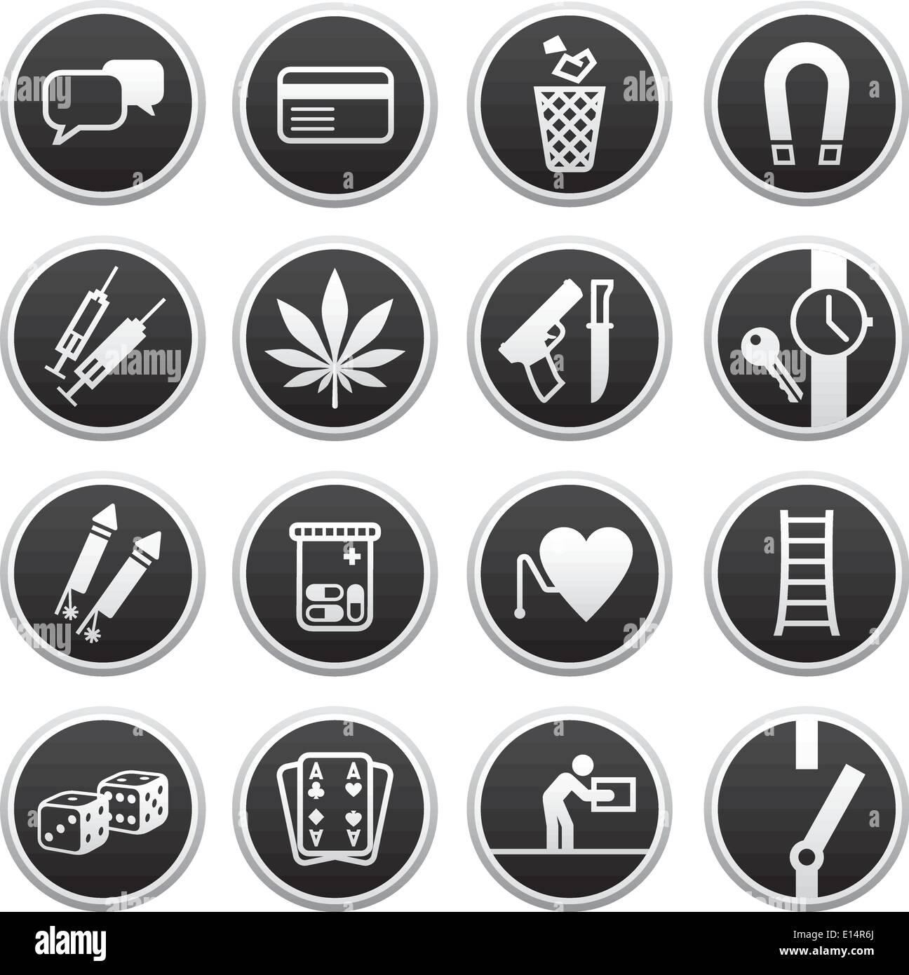 Prohibited Signs black set design element Stock Vector Image & Art - Alamy