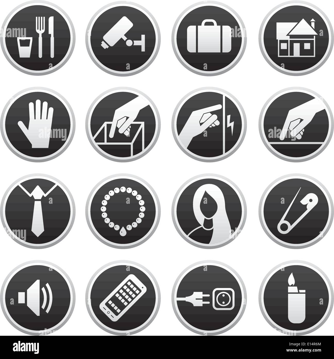 Prohibited Signs black vector Stock Vector Image & Art - Alamy