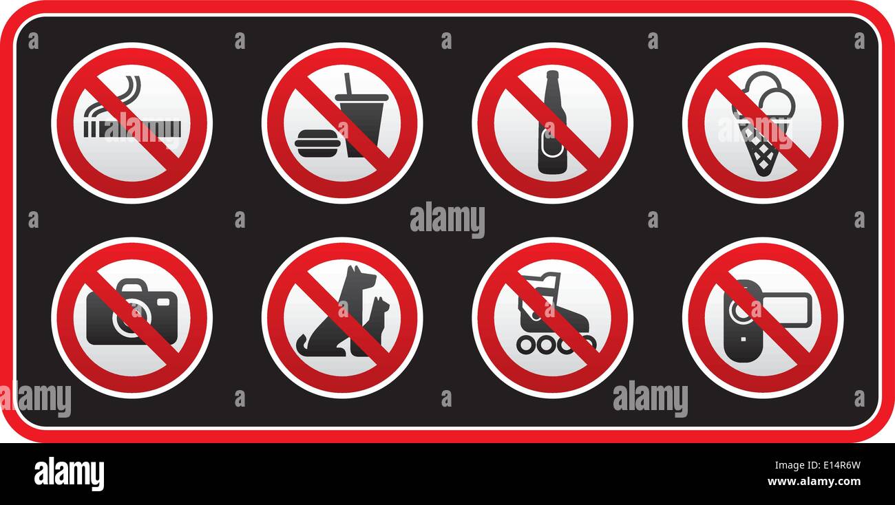 Prohibited Signs sticker - design element Stock Vector Image & Art - Alamy
