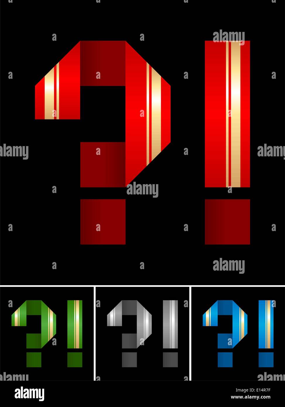 Punctuation marks from color paper ribbon - Exclamation Point And ...