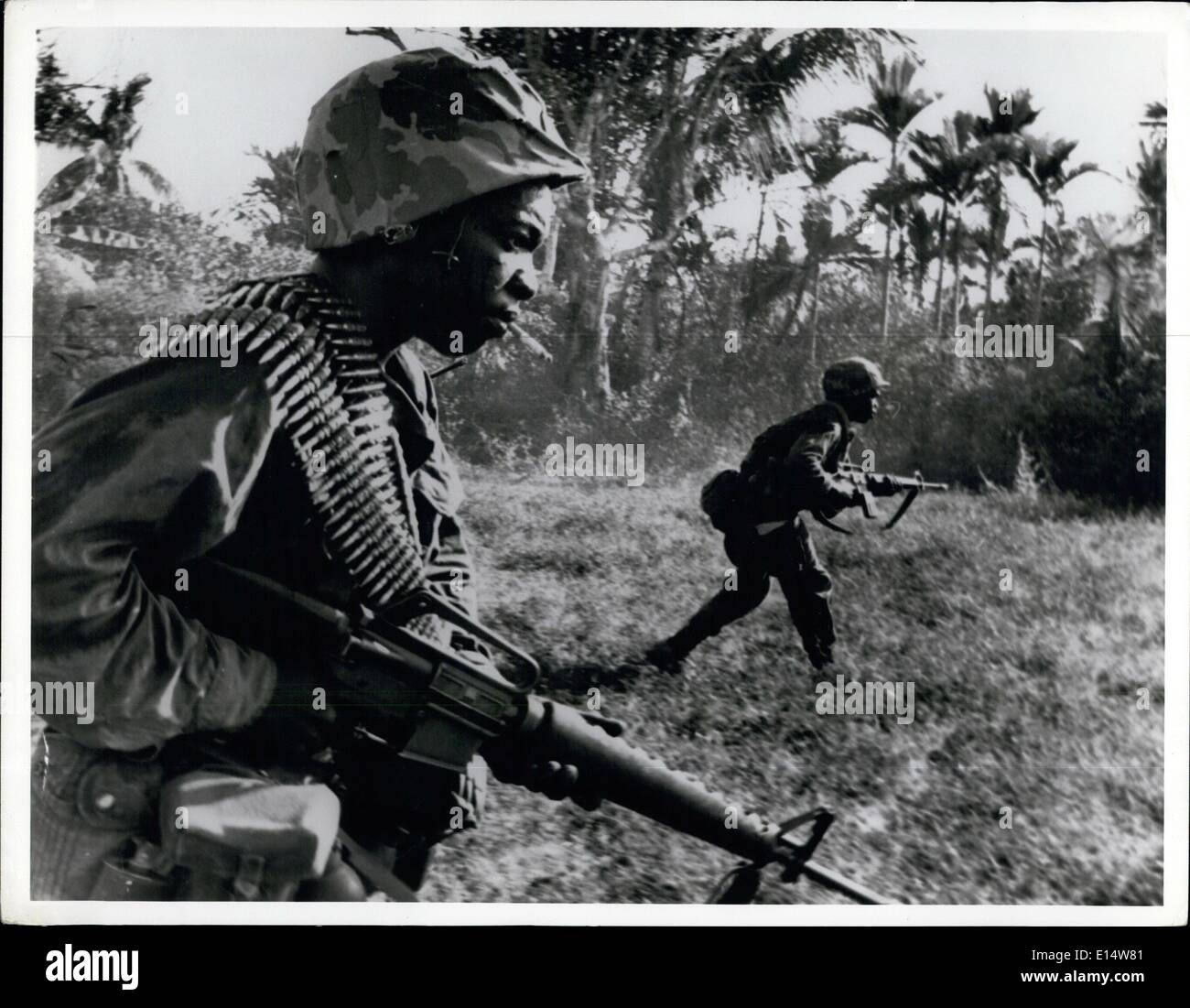 Apr. 18, 2012 - Republic of Vietnam: A pair of rifleman of the 173rd ...