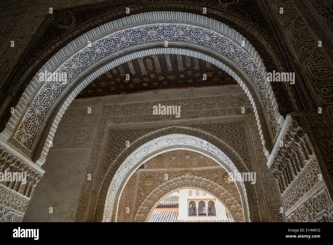 Palacio Nazaríes, Nasrid Palaces, Granada, Andalusia, Spain Stock Photo ...