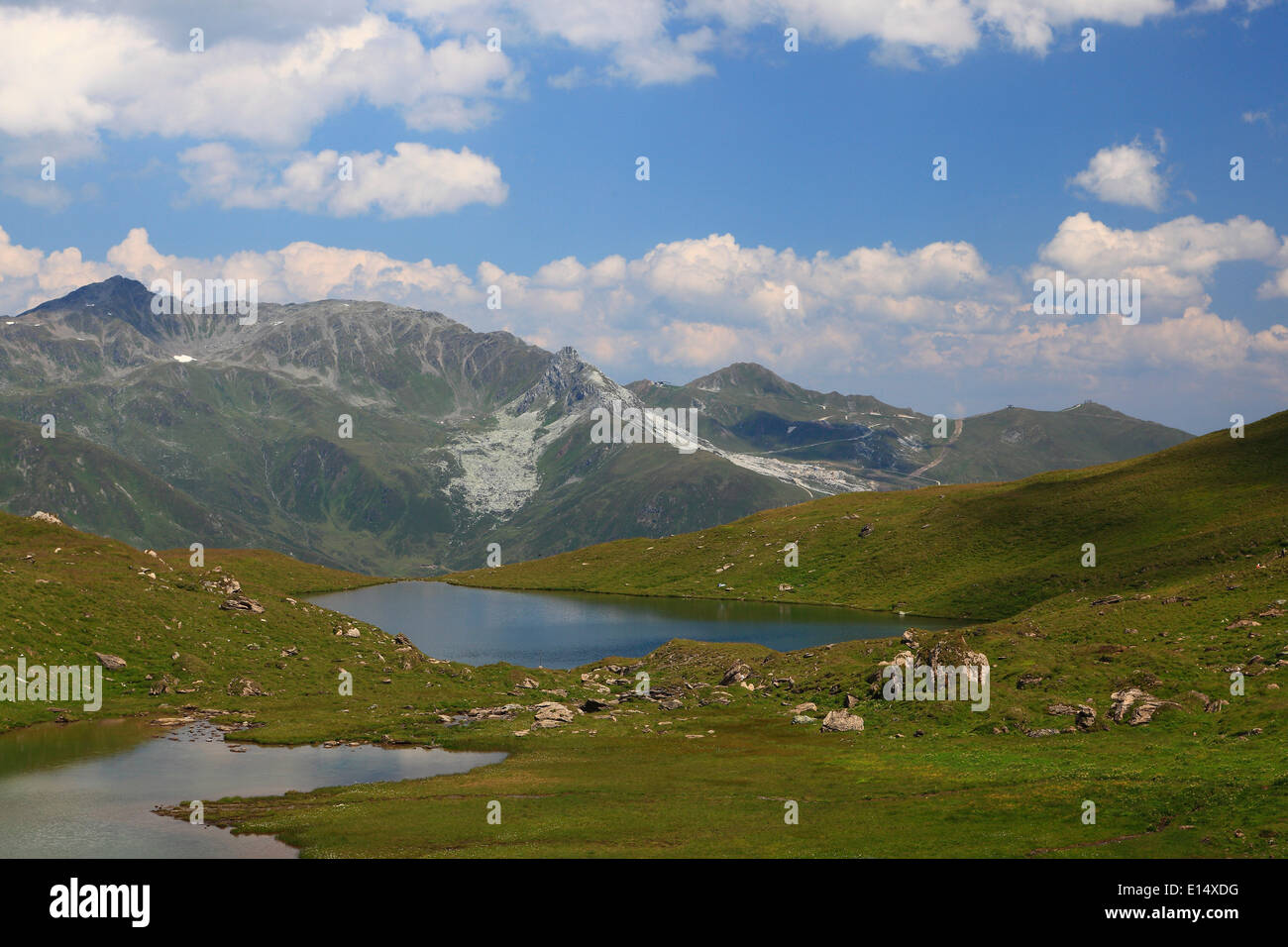 Mountain landscape, Torsee Lake, Zillertal, Ziller Valley, Tyrol ...