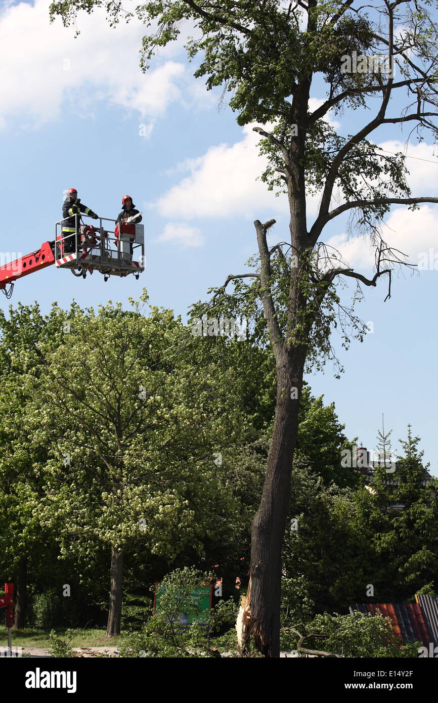Gdansk, Poland 22nd May 2014 Tragic car accident in Gdansk . The BMW ...