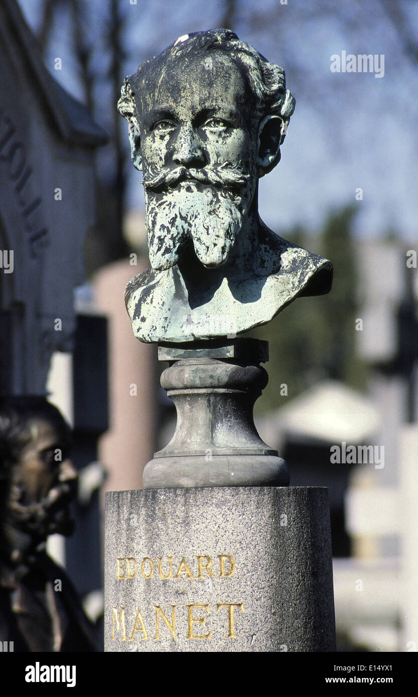 AJAXNETPHOTO. PARIS, FRANCE. - BUST OF ARTIST ÉDOUARD MANET ON HIS ...