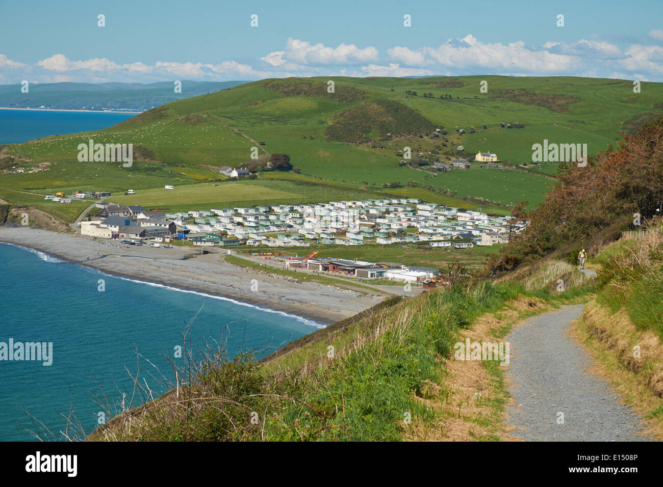 Wales Coastal path Clarach Bay Stock Photo - Alamy