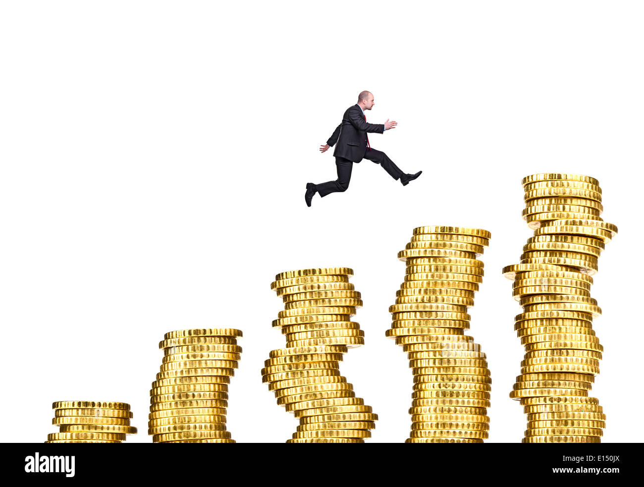 Man on pile of money hi-res stock photography and images - Alamy
