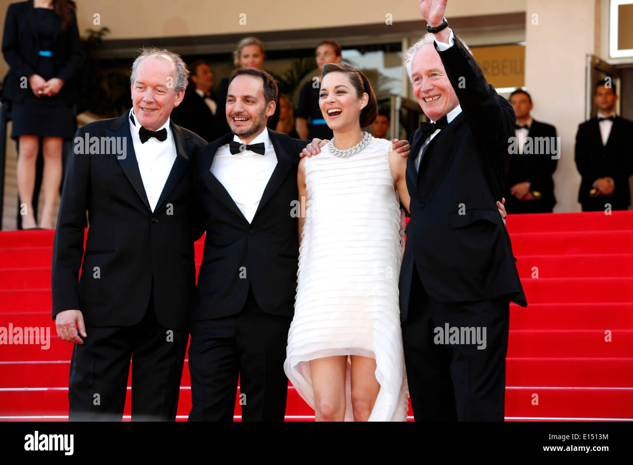 Director Luc Dardenne, actors Fabrizio Rongione, Marion Cotillard and ...