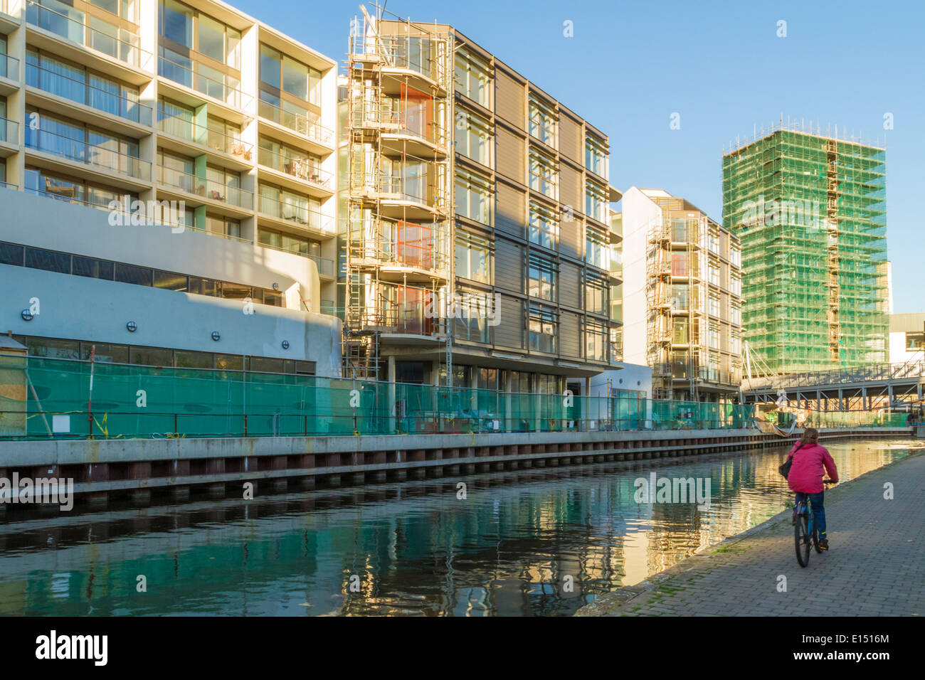 New buildings, part of the construction of a new waterfront development ...