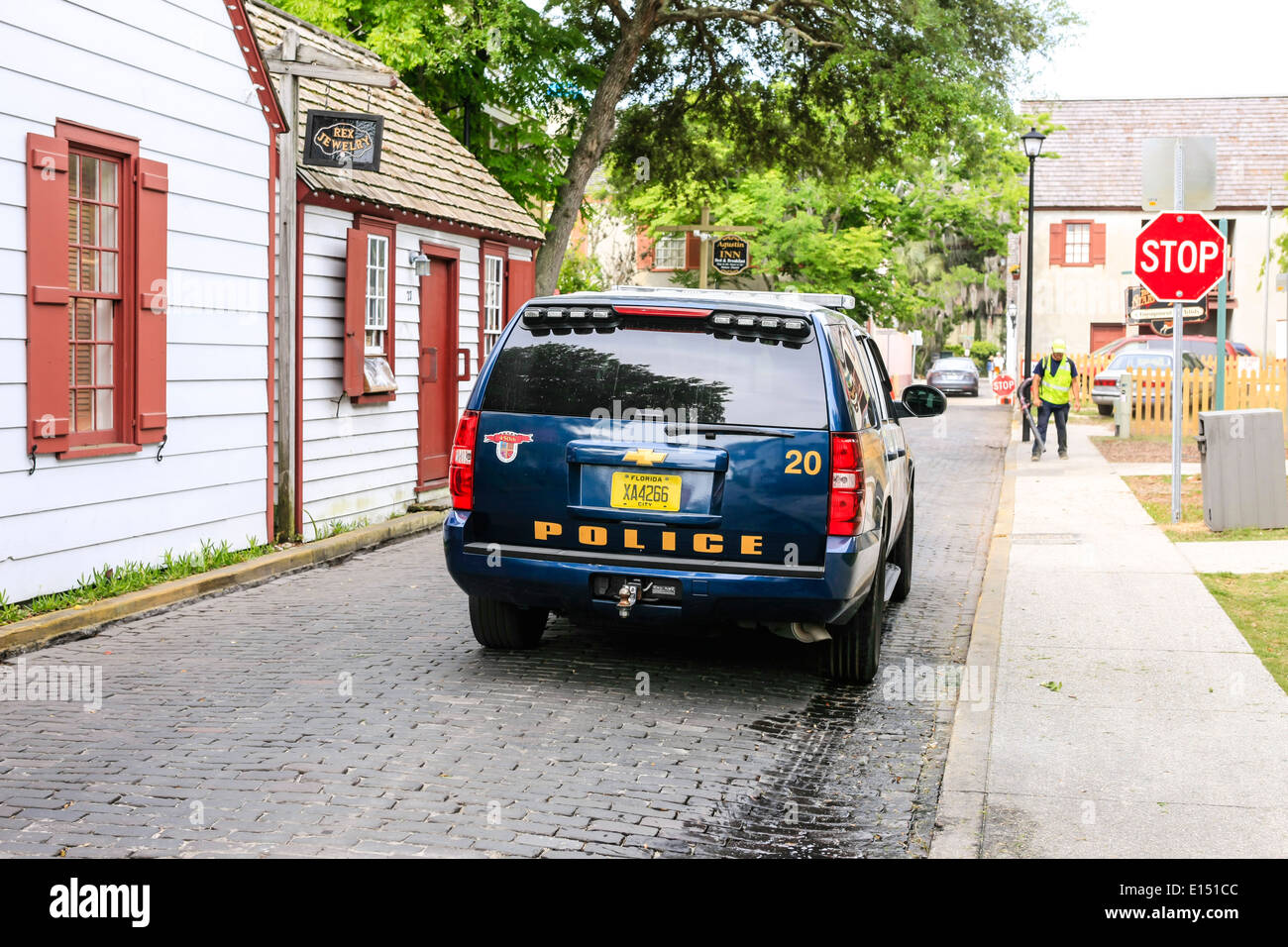A Chevy Police Cruiser of the St. Augustine Police Dept Florida Stock ...