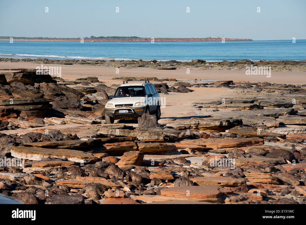 Australia, Western Australia, Broome, Cable Beach. 4-wheel drive on ...