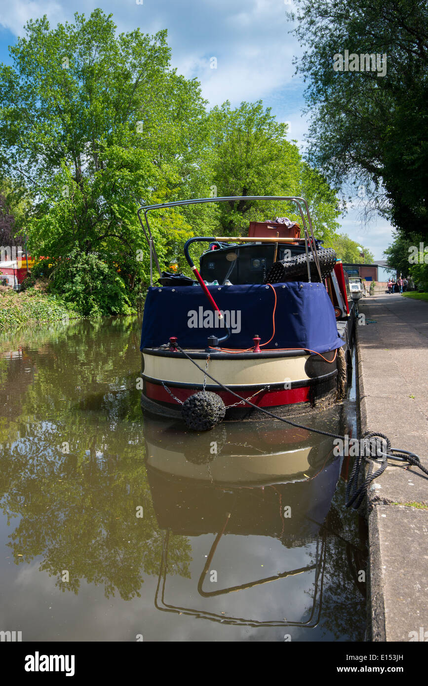 A boat on the canal in Nottingham City, Nottinghamshire England UK ...