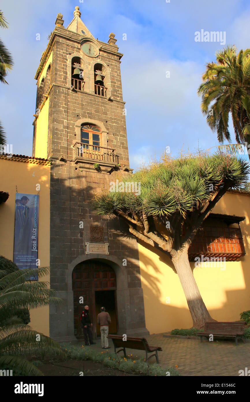 Tower of the old Augustinian convent in La Laguna, Tenerife, Spain now ...