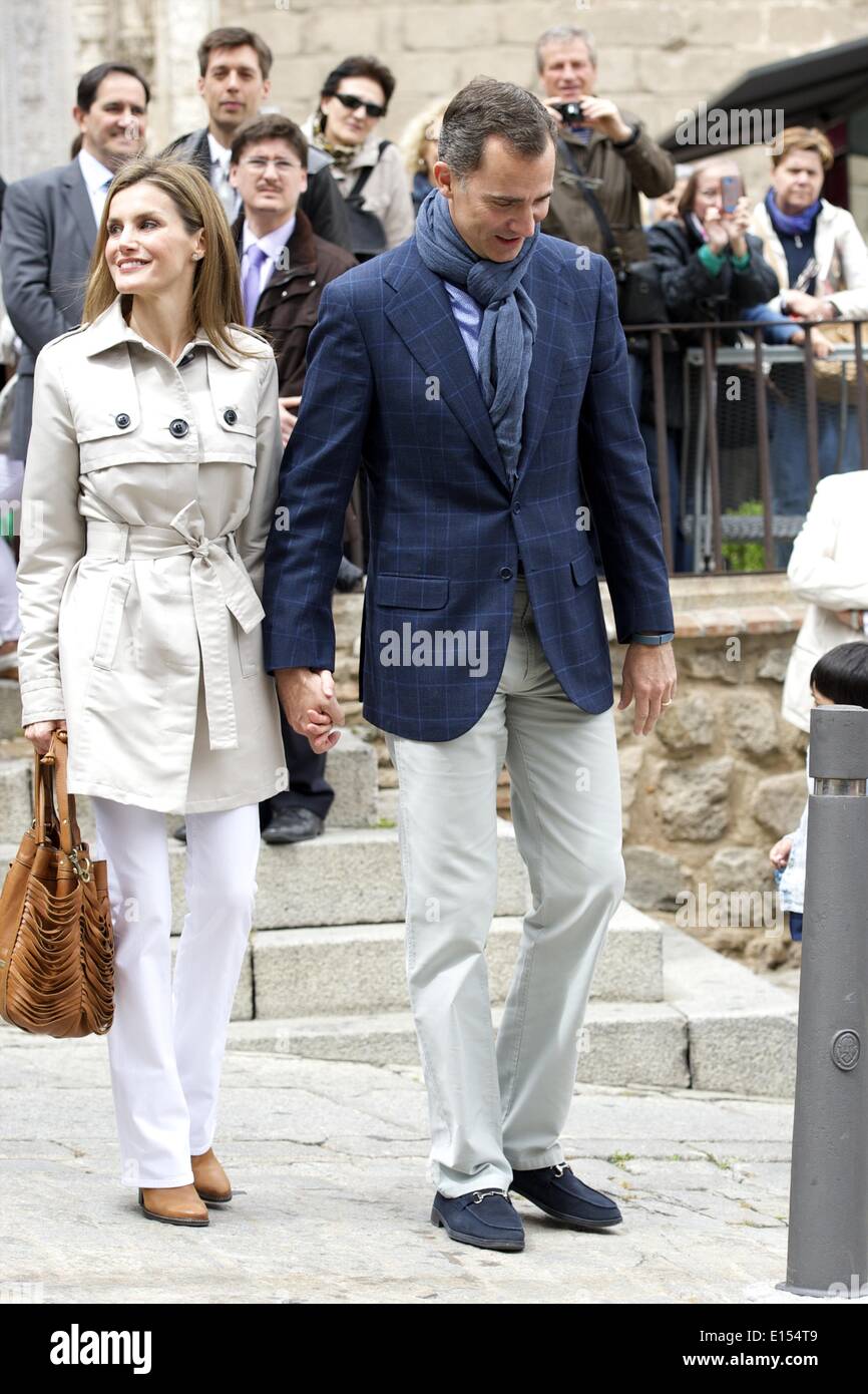 Toledo, Spain. 22nd May, 2014. Prince Felipe of Spain and Princess ...