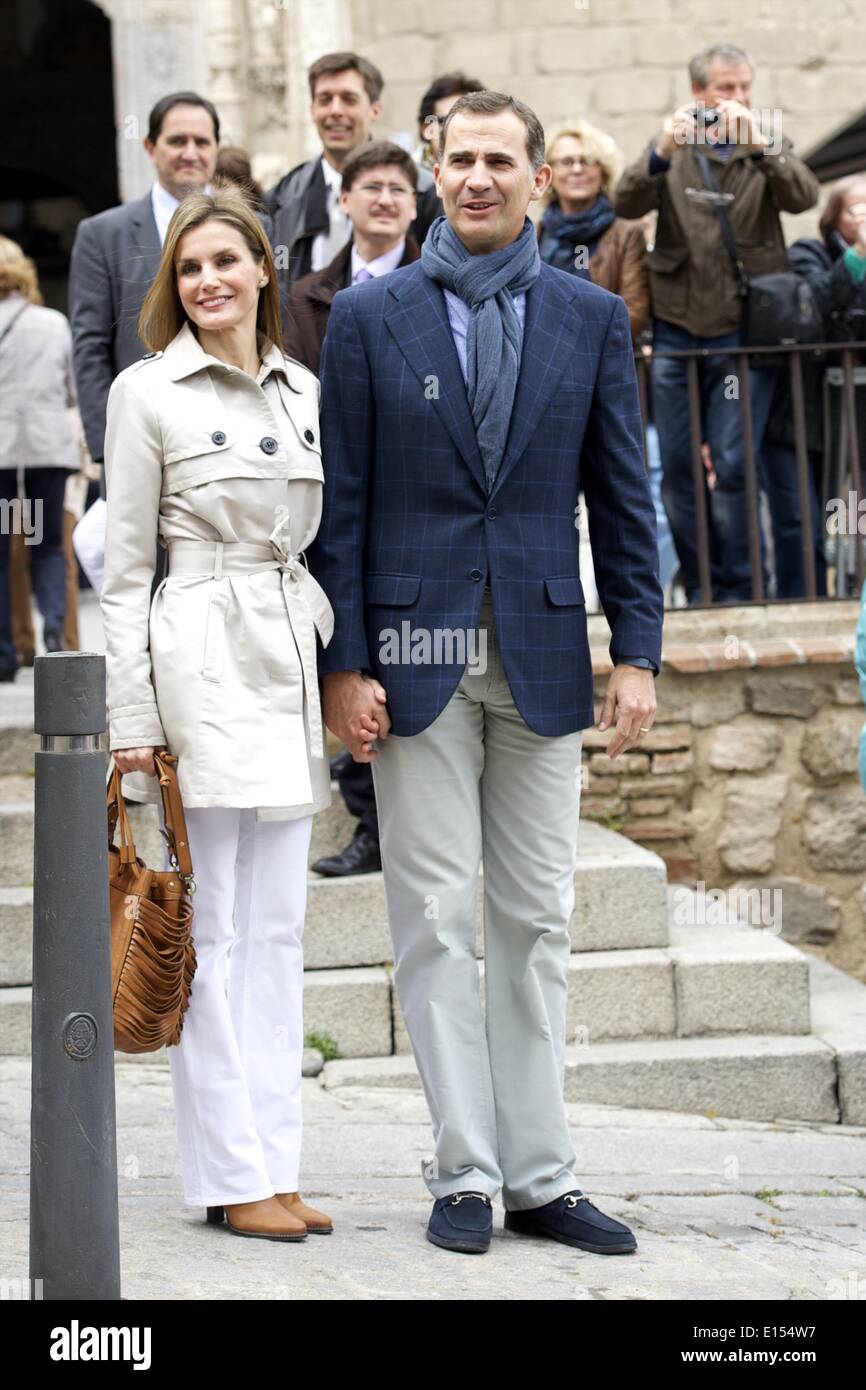 Toledo, Spain. 22nd May, 2014. Prince Felipe of Spain and Princess ...