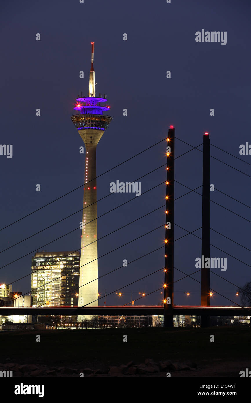 Rhine tower and rheinknie bridge hi-res stock photography and images ...