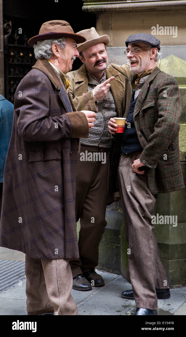 Cast members from 'Ripper Street' relaxing during filming Stock Photo ...
