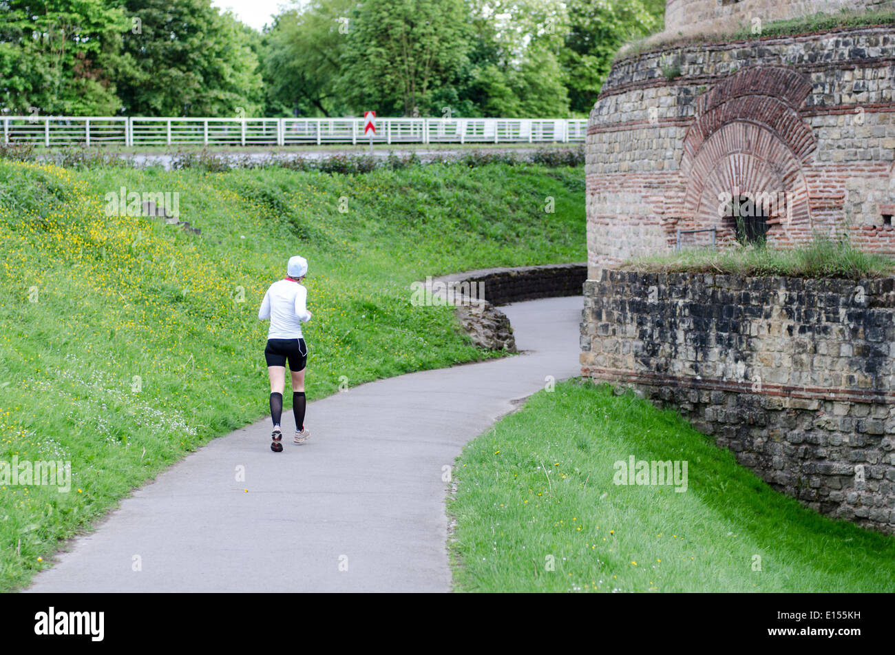 runner in the historic city Stock Photo - Alamy