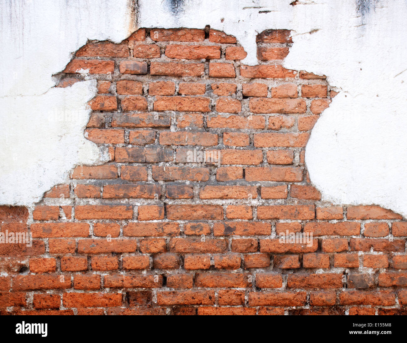Abstract red brick wall of old decaying erosion Stock Photo - Alamy